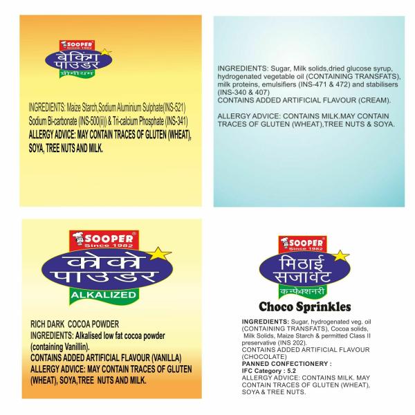 SOOPER BAKING POWDER + WHIPPING CREAM MIX + COCOA POWDER + CHOCO ...