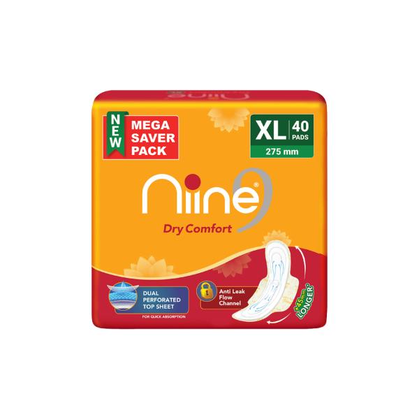Niine Dry Comfort XL Sanitary Pads for women (Pack of 1) 40 Pads - JioMart