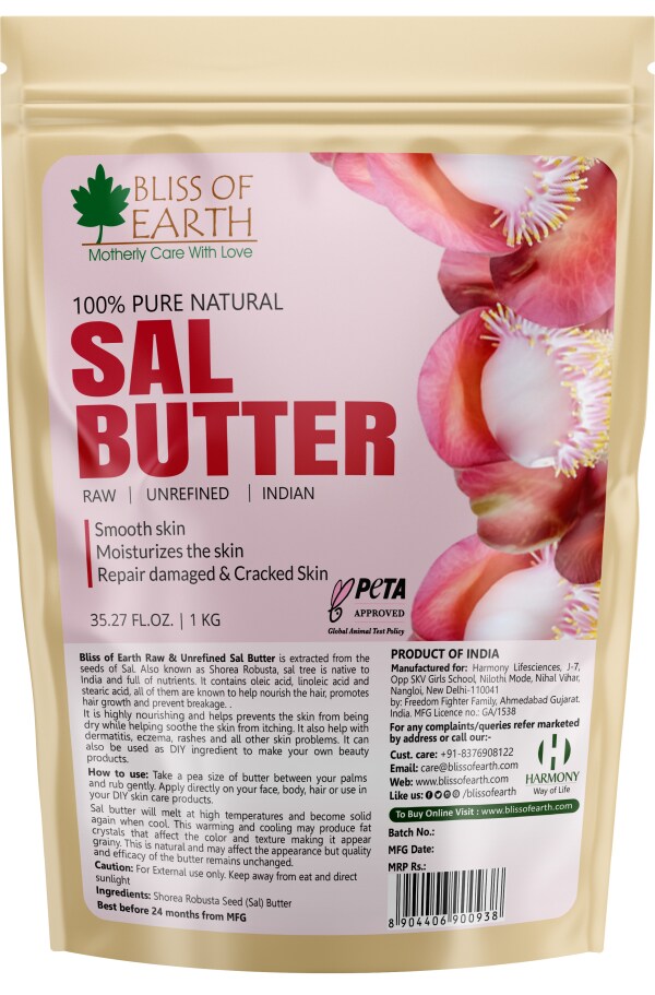 Bliss of Earth 100% Pure Natural Sal Butter Raw | Unrefined | Indian ...