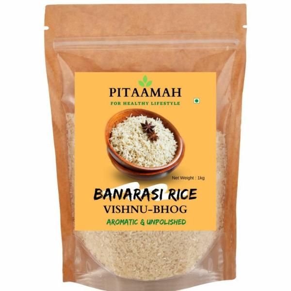 Pitaamah Organic VishnuBhog Rice | 3kg | Jeera 32 Rice | Aromatic Rice ...