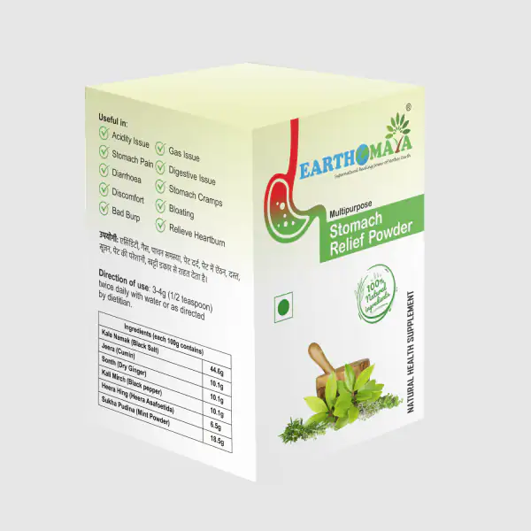Earthomaya Stomach Relief Powder | Ayurvedic | Handmade| Gas & Acidity ...