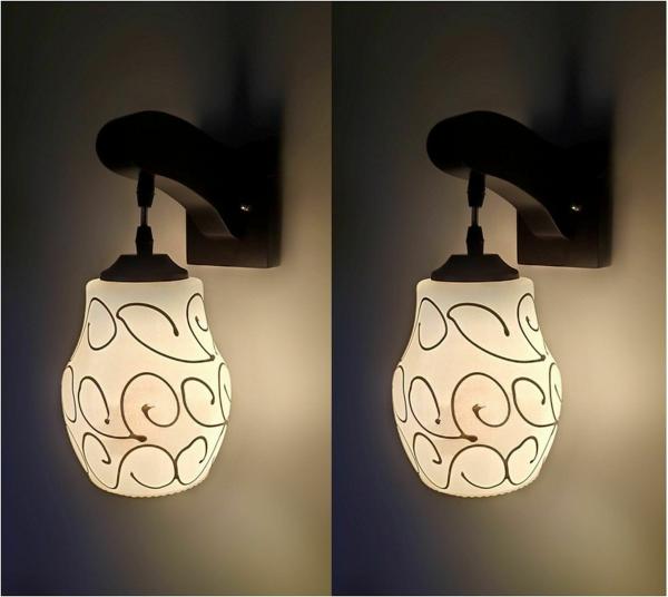 PR Prashant LED and CFL White Pendant Wall Lamp without Bulb Surface ...