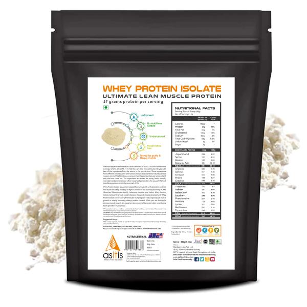 Asitis Nutrition Whey Protein Isolate Powder 500 g - JioMart