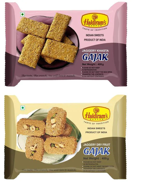 Haldirams Nagpur Jaggery Khasta Gajak (200g) and Jaggery Dry Fruit ...