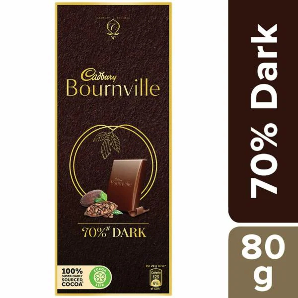 Cadbury Bournville Rich Cocoa 70% Dark Chocolate Bar, 3 x 80 g - JioMart