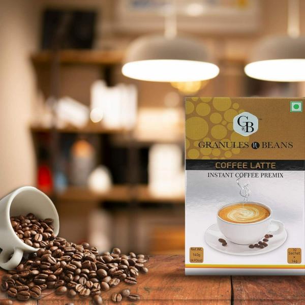 Granules n Beans Coffee Latte Instant Coffee Premix - (10 Sachet x 14g ...