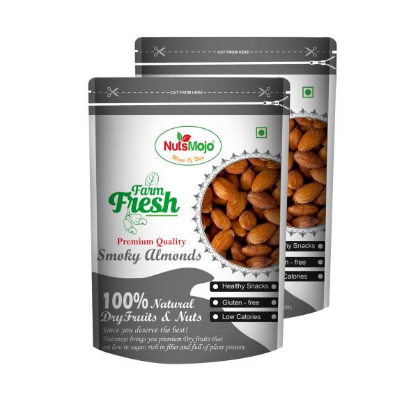 Nutsmojo Dryfruit Roasted and salted Almond 500 gram (250g x 2) - JioMart