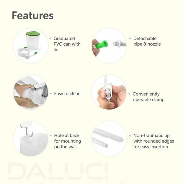 DALUCI PVC Enema kit satvik movement 1.5 Litre - 1 silicon tube,2 ...