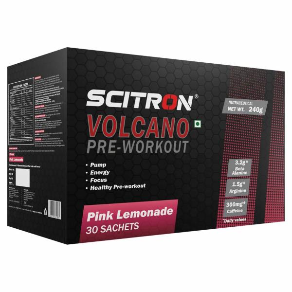 Scitron Volcano Pre Workout - Pink Lemonade 240g - JioMart