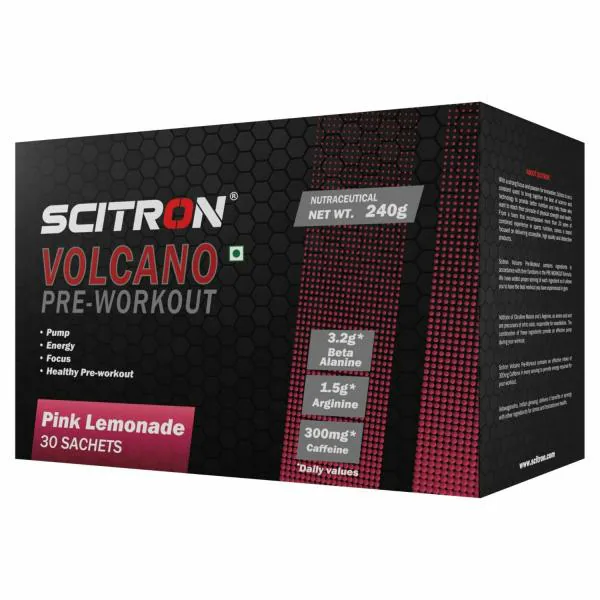 Scitron Volcano Pre Workout - Pink Lemonade 240g - JioMart
