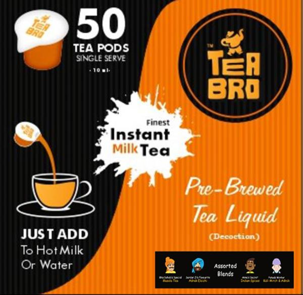 Tea Bro Tea Pods (Assorted Box - 4 Flavours) - Instant Tea (Tea ...