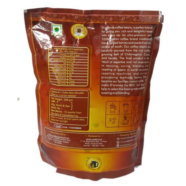 D'aromas Roasted Coffee Beans 500g - Rich Aroma & Bold Flavour - JioMart