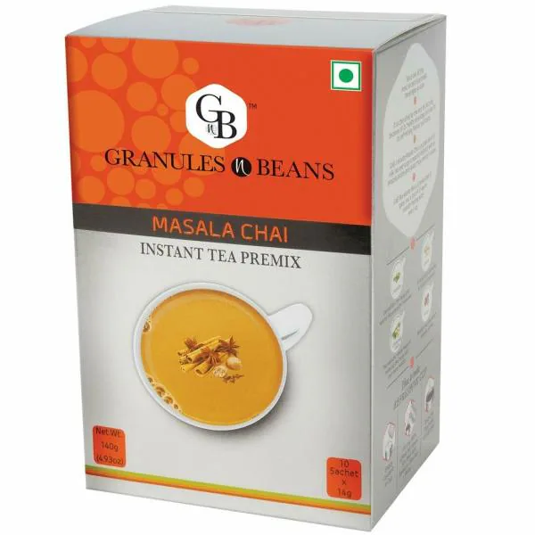 Granules n Beans Masala Chai Instant tea Premix - (10 Sachet x 14g ...