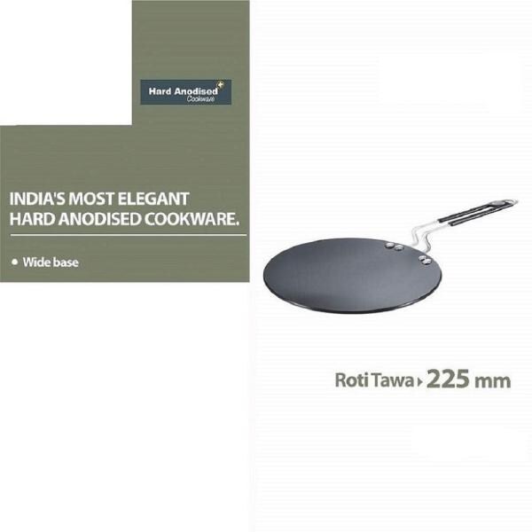 RBGIIT Hard Anozied Roti Paratha Phulka Tawa, 27.5 cm Diameter with ...