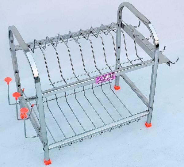 TSW Stainless Steel Square Pipe Stand Utensil Kitchen Rack,Silver ...