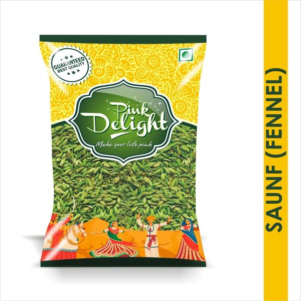 Pink Delight Premium Green Cooking Saunf | Fennel Seeds | Moti Soaf ...