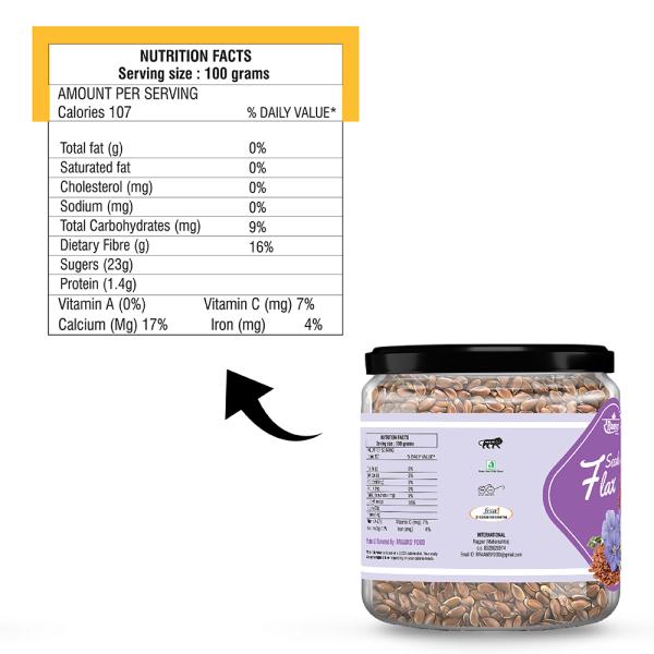 RRAAMS' FLAX SEEDS (ALSI) 250GM | ROASTED |RICH IN FIBRE PROTEINS ...