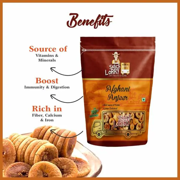 Snacklorry Anjeer | Dried figs | Gluten free | Organic Indian food -200 ...