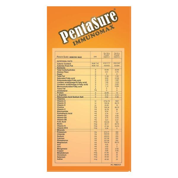 Pentasure Immunomax Immunity Enhancer - Creamy Vanilla Flavour Pack of ...