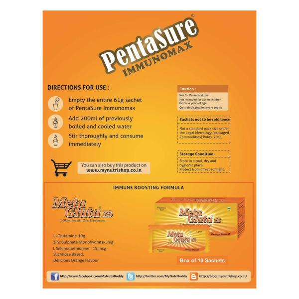 Pentasure Immunomax Immunity Enhancer - Creamy Vanilla Flavour Pack of ...
