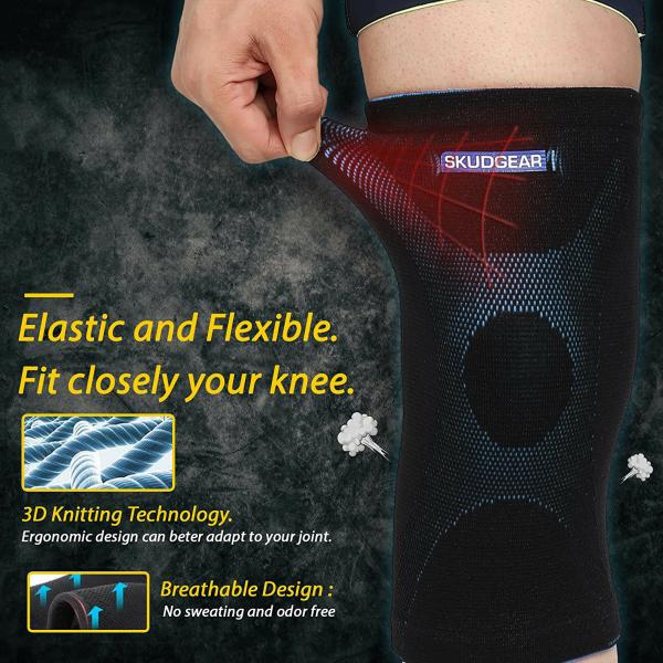 Skudgear Blue Nylon With Mix Of Cotton Small Knee Cap Compression ...