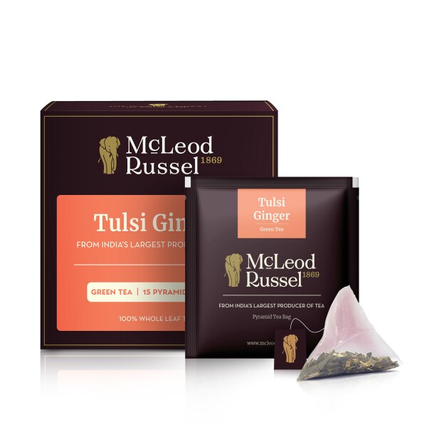 McLeod Russel 1869 Tulsi Ginger 15 Pyramid Green Tea Bags - JioMart