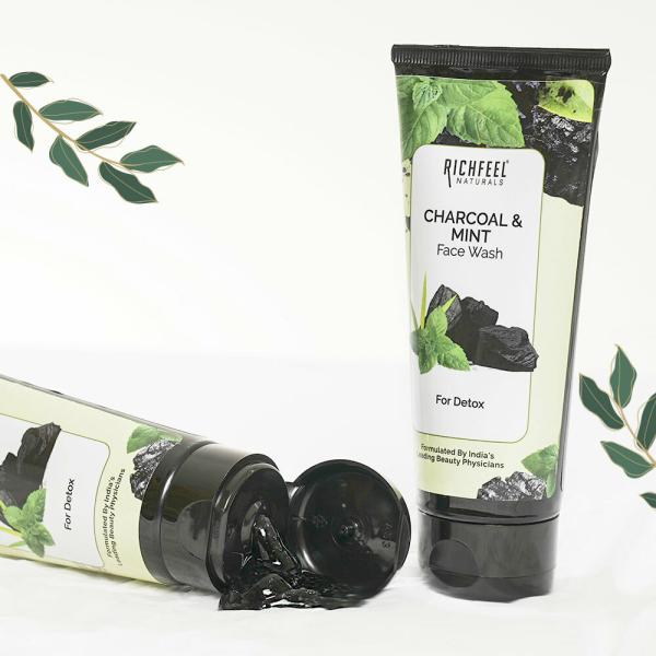 Richfeel Charcoal & Mint Face Wash 100 G Pack of 2 - JioMart