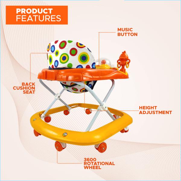 Dash Cutie Baby Walker with Adjustable Height and Musical & Light ...