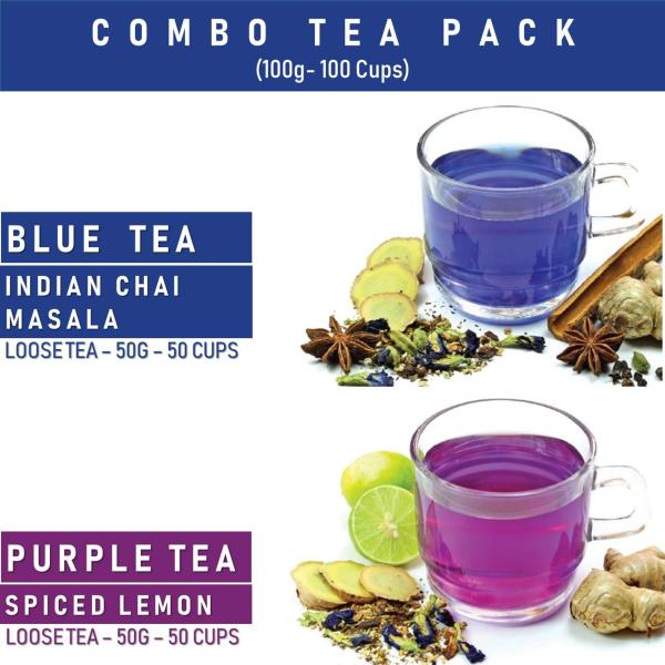 Blue Tea And Purple Tea Herbal Tea -100 g (Pack of 2) - JioMart
