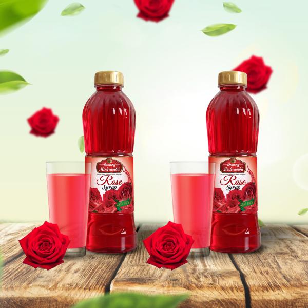 Mishrambu Rose Syrups 750 ml Each Pack Of 2 - JioMart