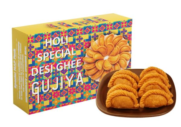 Delight Foods Desi Ghee Gujiya -Holi Gift Box , Indian Sweets, Mithai ...