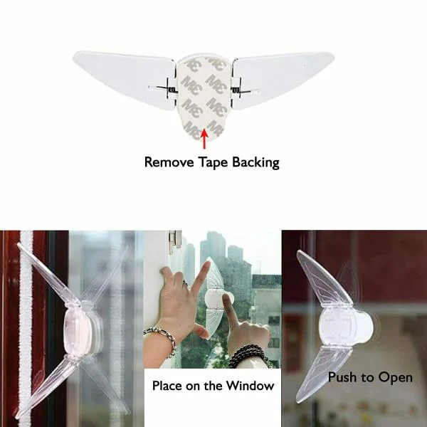 Safe-o-kid Butterfly Shaped, Sliding Door/Window Locks/Stopper For Baby ...