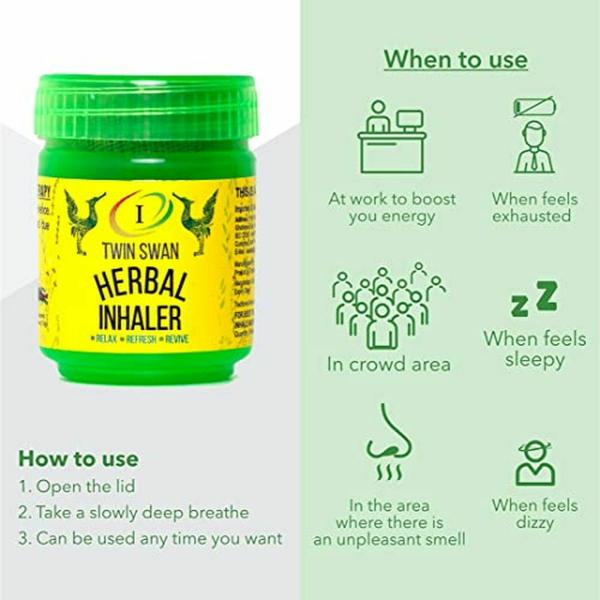 HONG THAI HERBAL INHALANT I TWIN SWAN Herbal Refreshing and Soothing ...