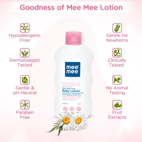 Mee Mee Moisturising Baby Lotion with Fruit Extracts 500 ml - JioMart