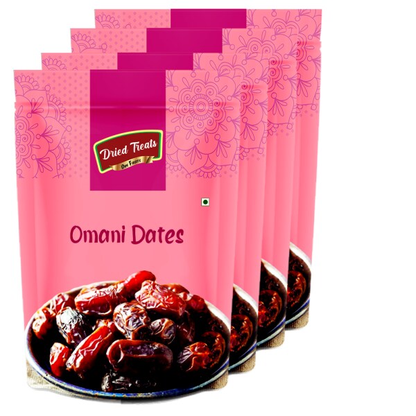 Dried Treats Omani Dates 1000g (4x250 g)| Dates | khajoor | Dry Fruits ...