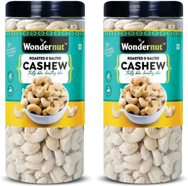 Wondernut Dry Fruit Nut Roasted & Salted Cashews 250 g (Pack of 2 ...