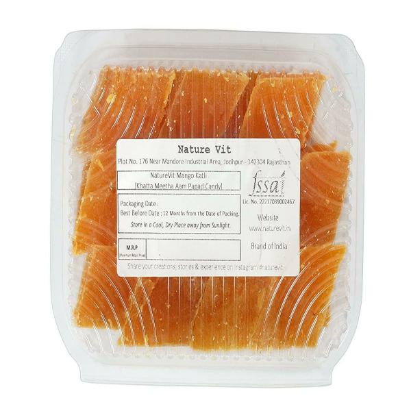 NatureVit Mango Katli [Khatta Meetha Aam Papad Candy] (Mango, 1500 ...