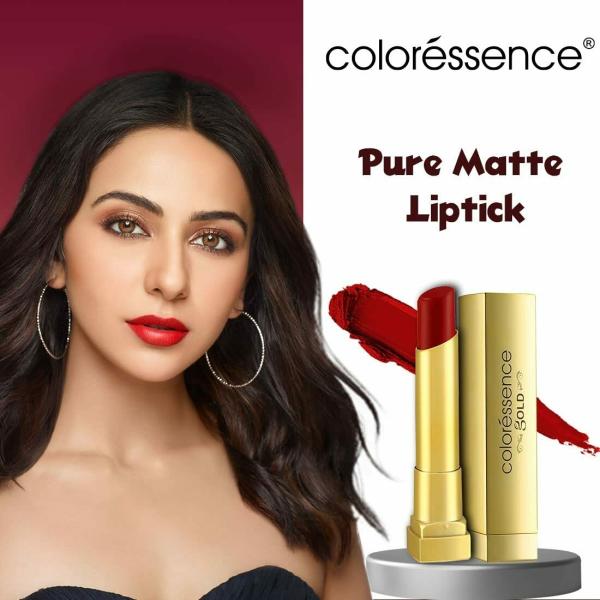 COLORESSENCE Pure Matte Lipstick Velvet Finish Non-sticky Long Lasting ...