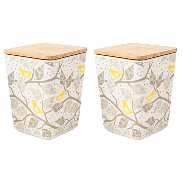 Earthism Eco-Friendly Bamboo Fibre Canister / Storage Container Air ...