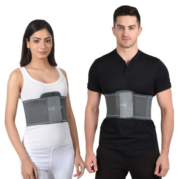 Accusure Grey Rib Brace For Men And Women Rib Support Compression Brace ...