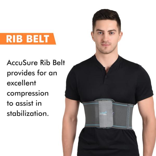 Accusure Grey Rib Brace For Men And Women Rib Support Compression Brace ...