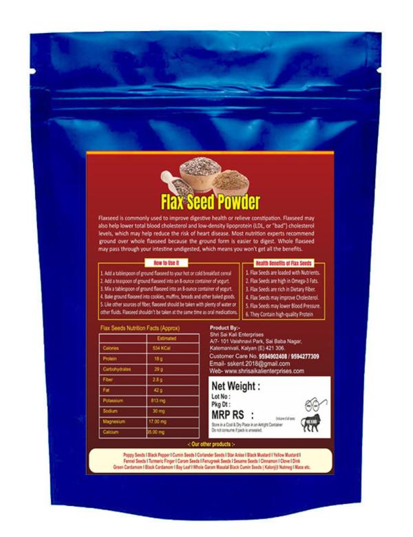 SSKE Organic Roasted Flax Seeds/Alsi Powder 250 gm - JioMart
