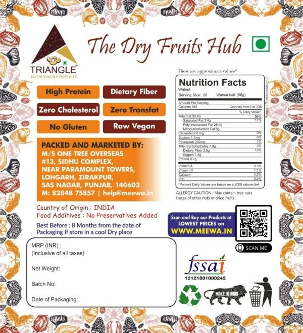 Triangle Walnut Kernels 1 Kg Quarter Kashmiri Premium Akhrot Giri Vaccum Pack Without Shell ...