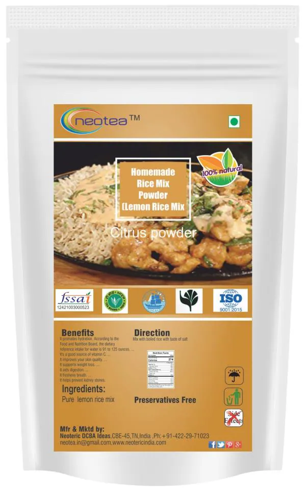 Neotea Homemade Rice Mix Powder, Lemon Rice Mix, 200G - JioMart