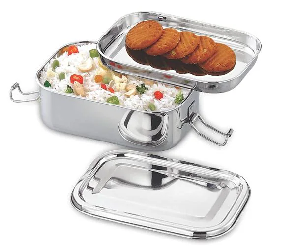 JVL Silver Stainless Steel Medium Size Rectangle - Medium Size Single ...