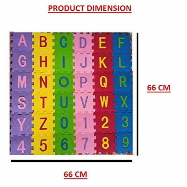 FunBlast Multicolor Interlocking Alphabet and Number Puzzle Mat 36 pcs ...