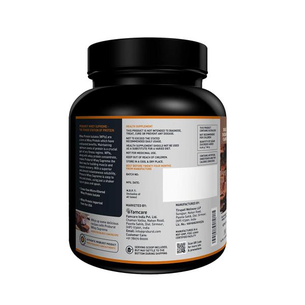 Proburst Supreme Whey Protein Powder Double Chocolate 1 Kg - JioMart