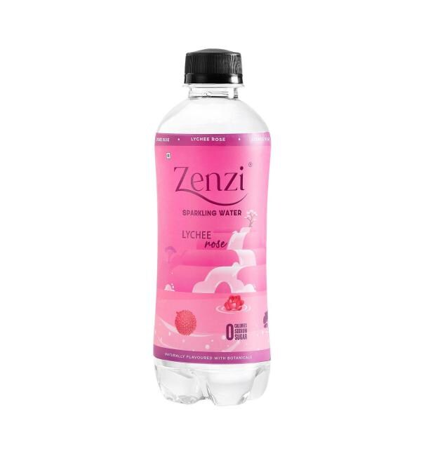 Zenzi Sparkling Water - Lychee Rose (Pack of 4) | 100% Natural Flavour ...