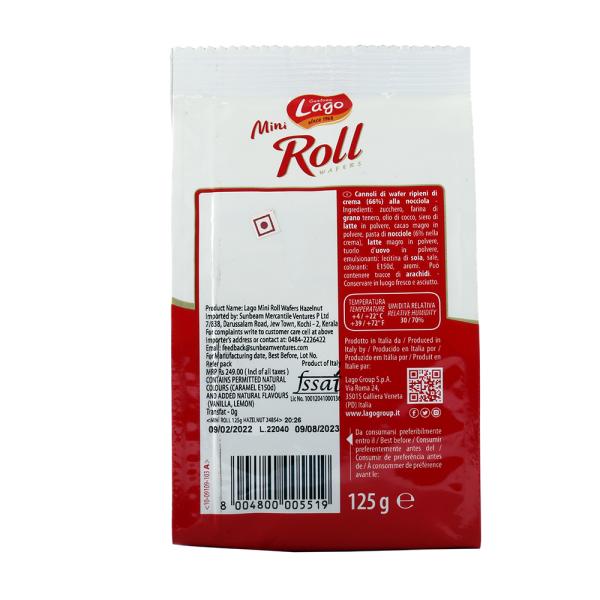 Lago Mini Roll Hazelnut 125 g (Pack of 1) - JioMart