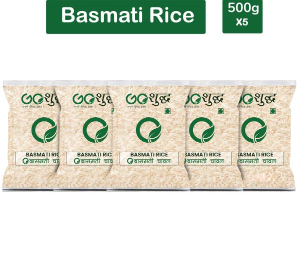 Goshudh Best Quality Basmati Rice -500gm Each (Pack Of 5) Basmati ...
